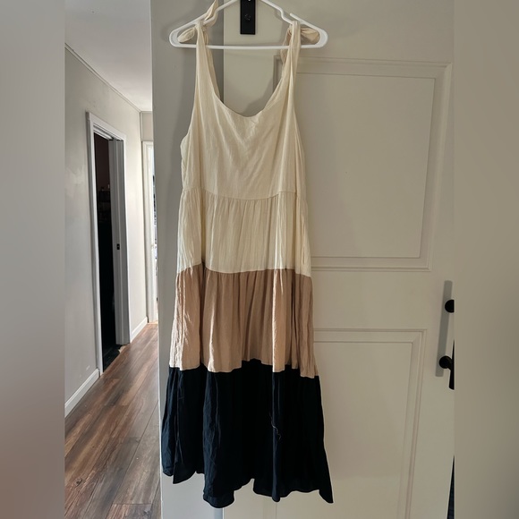 Two Potato | Dresses | Vintage Two Potato Dress L Colorblock Brown ...